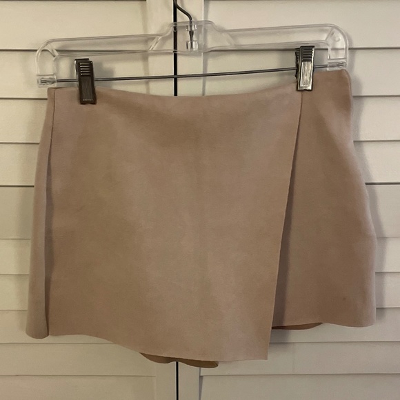 Zara | Skirts | Zara Suede Mini Skort | Poshmark